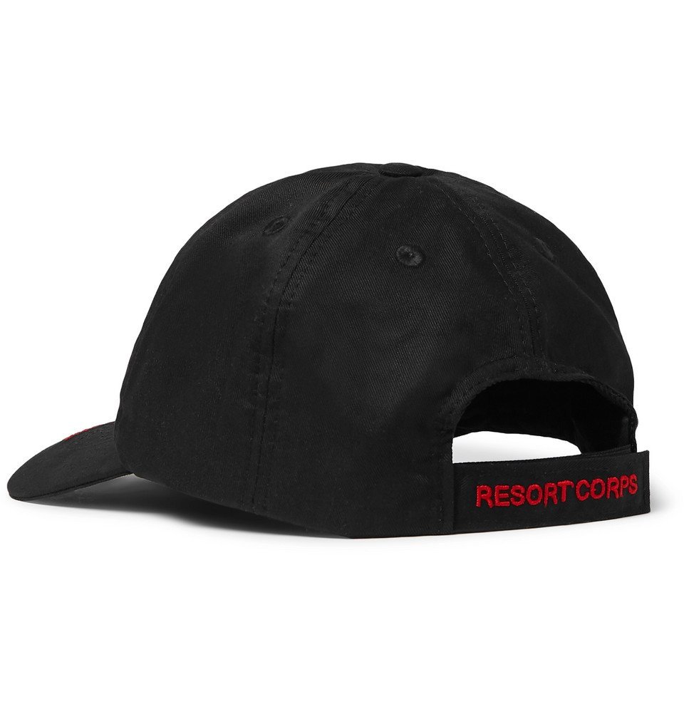 Resort Corps - Embroidered Cotton-Twill Baseball Cap - Black Resort Corps