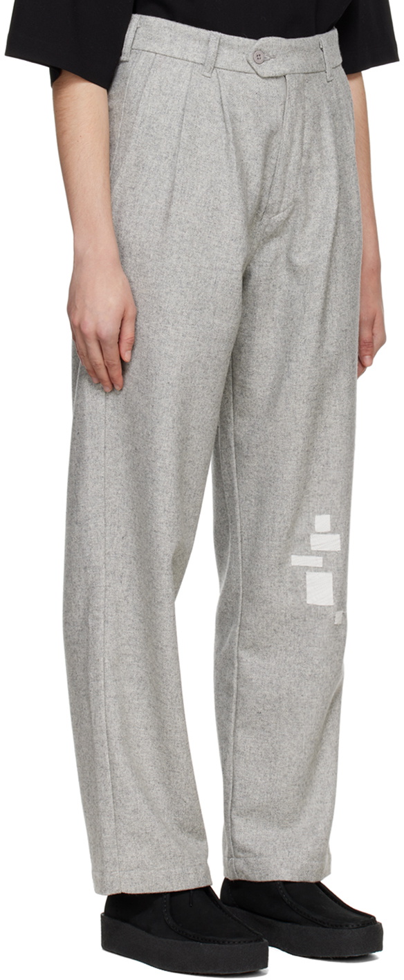 Saintwoods Gray Patch Trousers Saintwoods