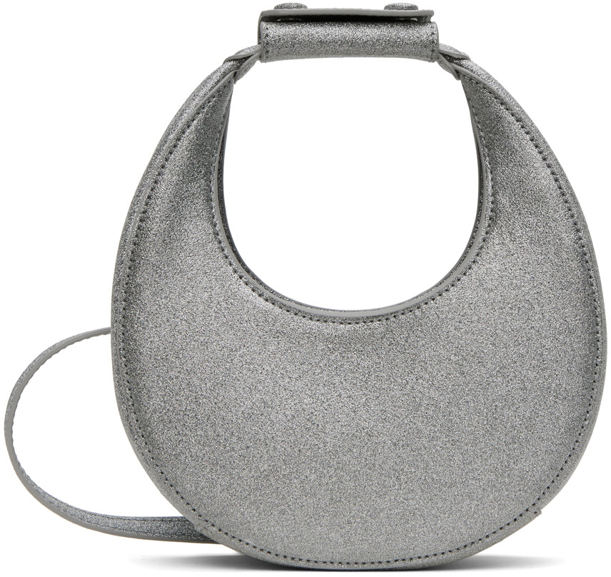 Staud Silver Goodnight Moon Bag Staud