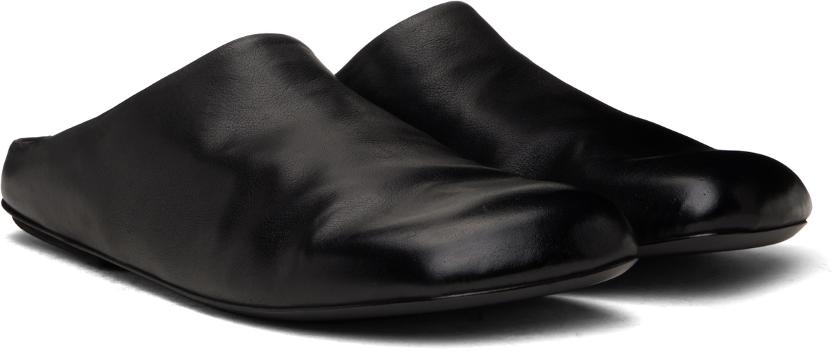 Marsèll Black Passo Leather Slippers Marsèll