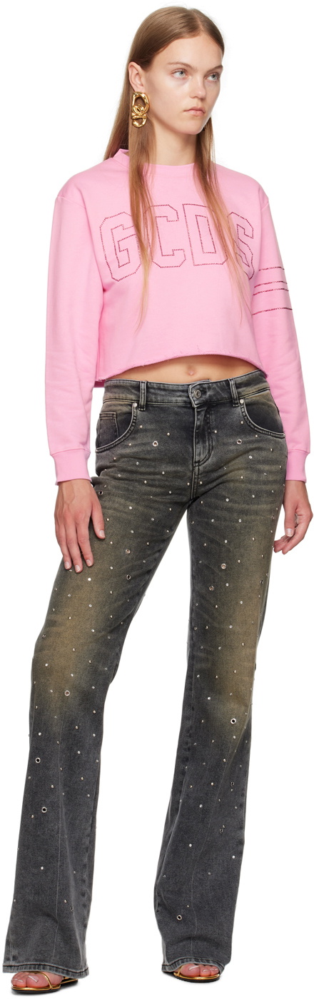 GCDS Gold Logo Chain Earrings GCDS