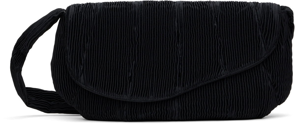 Collina Strada Black Pleated Caterpillar Messenger Bag Collina Strada