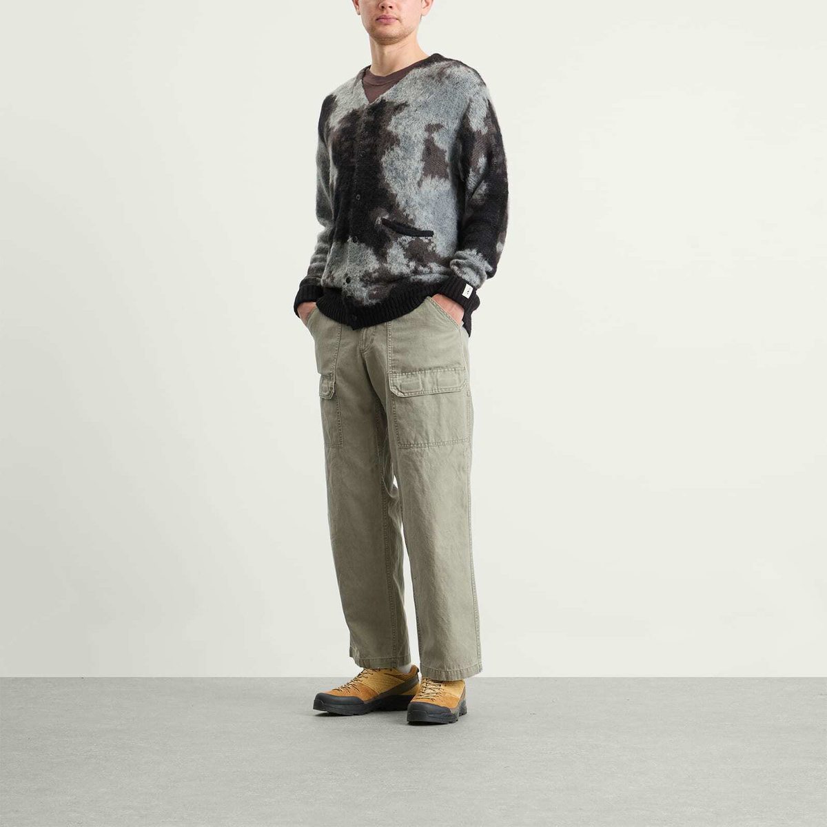 Manastash Men's Blurry Jaquard Cardigan in Black Manastash