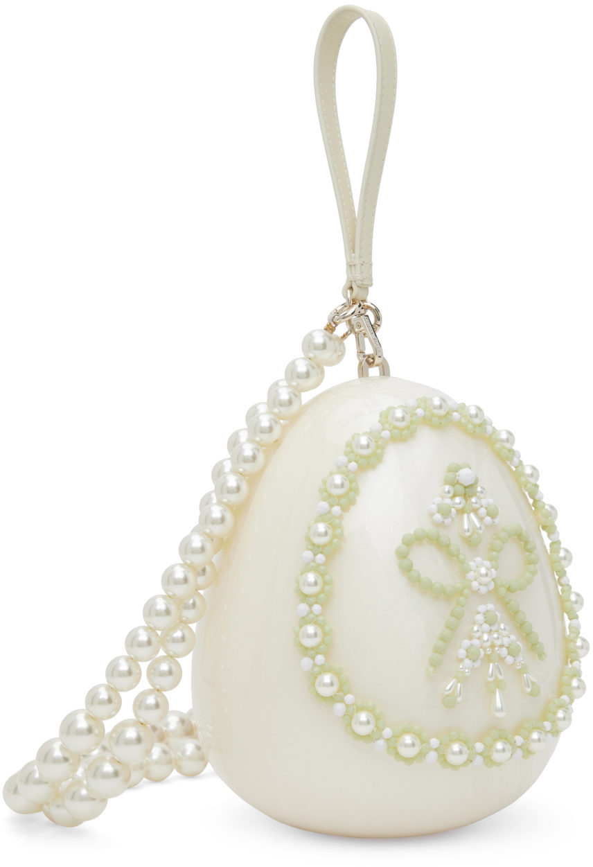 Simone Rocha Off-White Embellished Egg Bag Simone Rocha