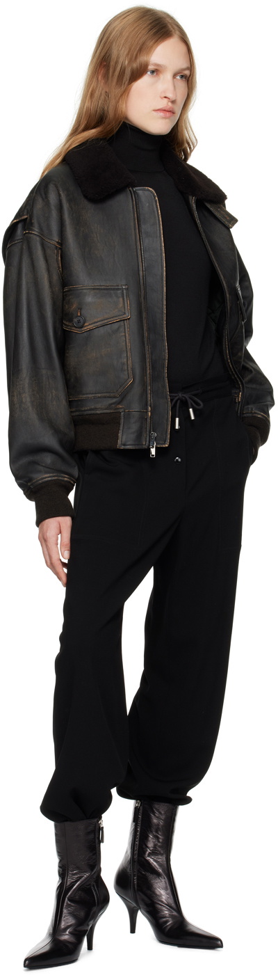 The Row Brown Adonis Leather Jacket The Row