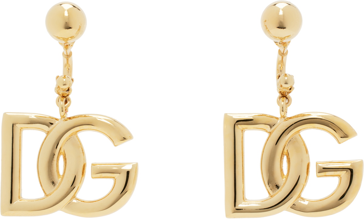Dolce&Gabbana Gold 'DG' Logo Earrings Dolce & Gabbana