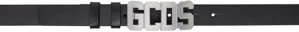 GCDS Black Classic Logo Belt GCDS