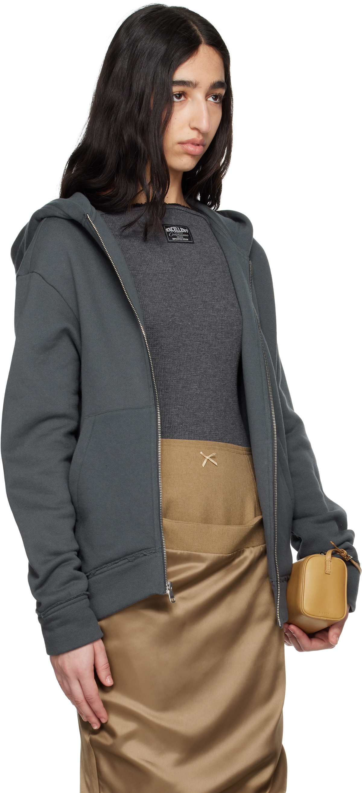 Commission Gray Twisted Zip-Up Hoodie Commission