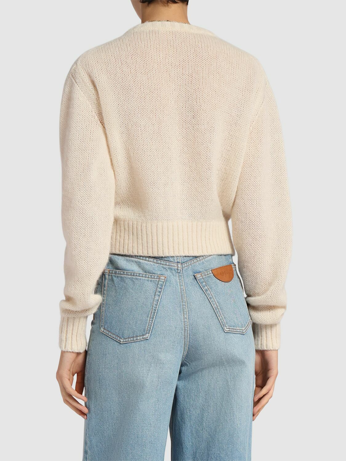 CHLOÉ Chloe Signature Hairy Wool Blend Sweater Chloe