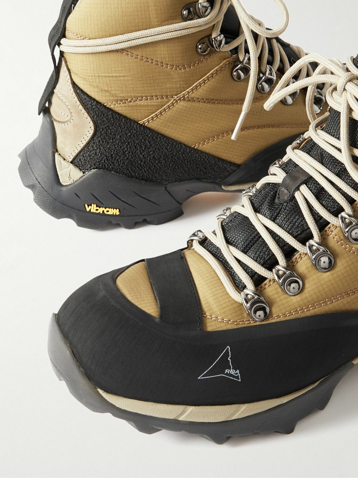 ROA - Andreas Strap Rubber-Trimmed Ripstop Boots - Brown ROA