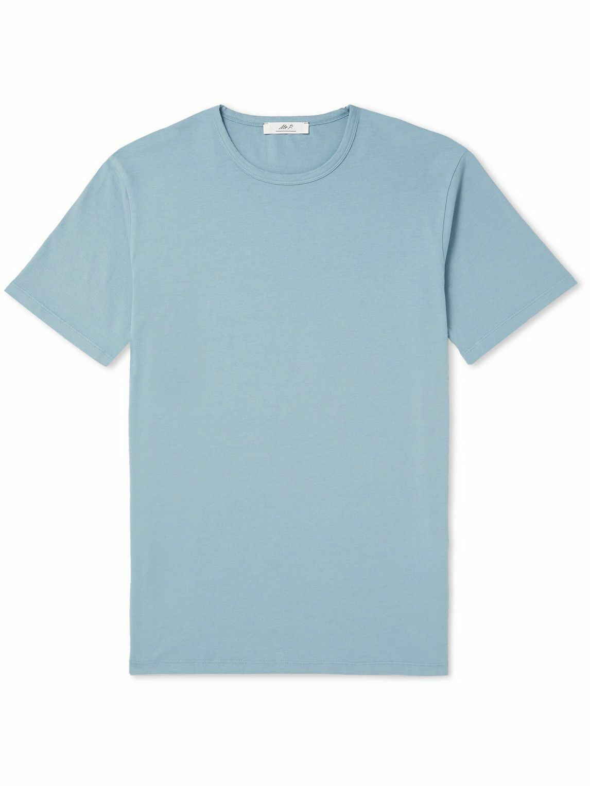 Mr P. - Garment-Dyed Cotton-Jersey T-Shirt - Blue Mr P.