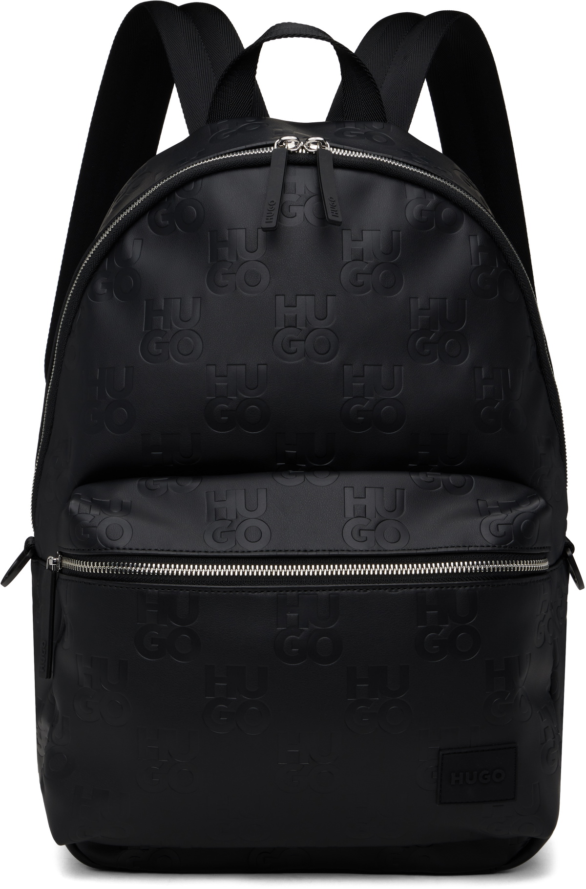 Hugo Black Embossed Logo Backpack Hugo Boss