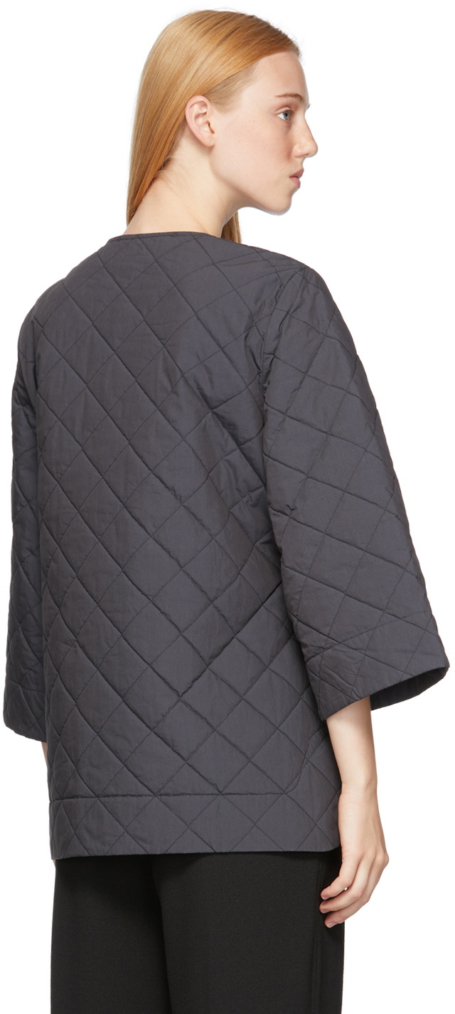 GANNI Grey Quilted Jacket GANNI