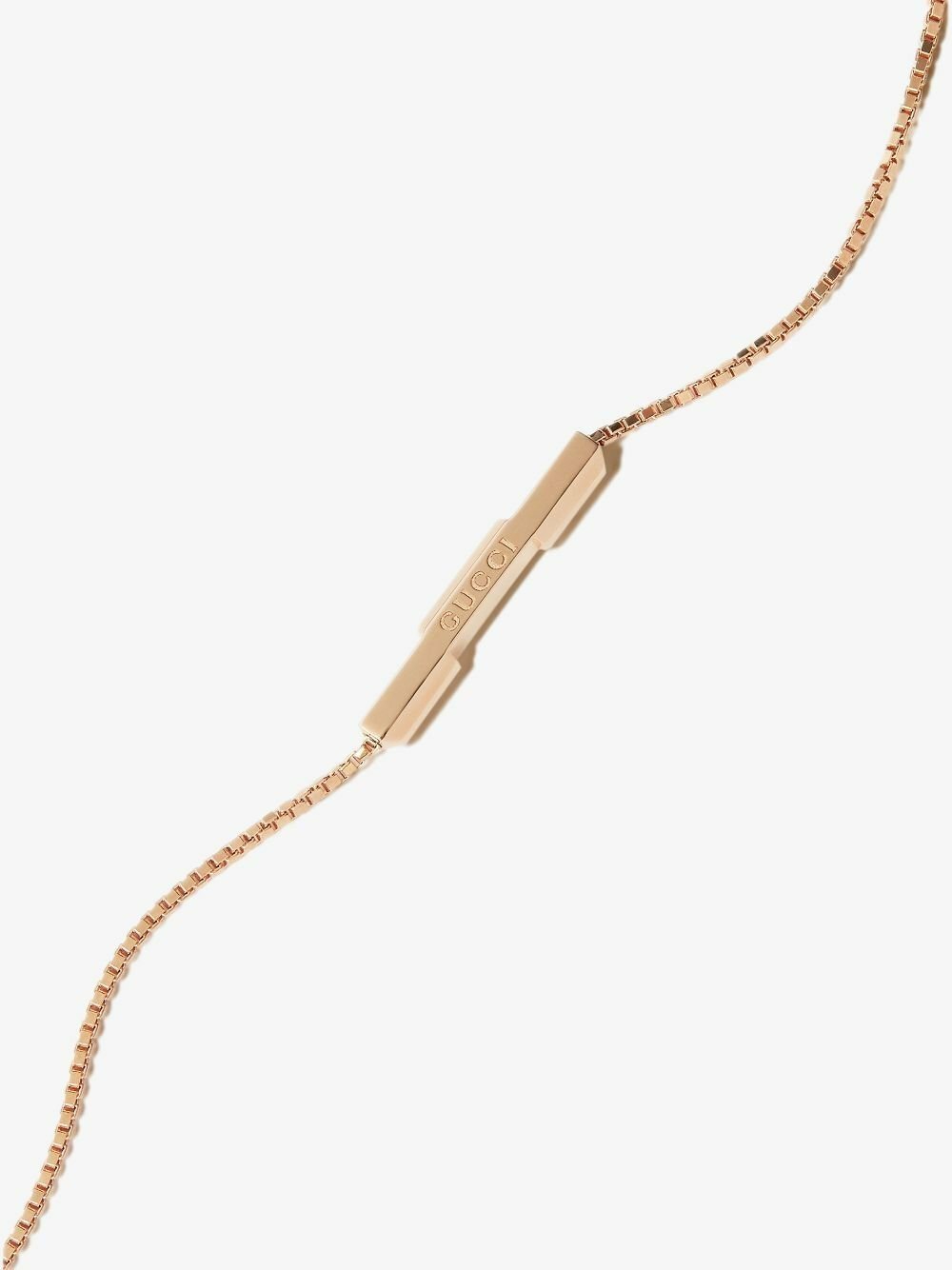 Gucci 18kt Rose Gold Link To Love Logo Bar Bracelet Gucci