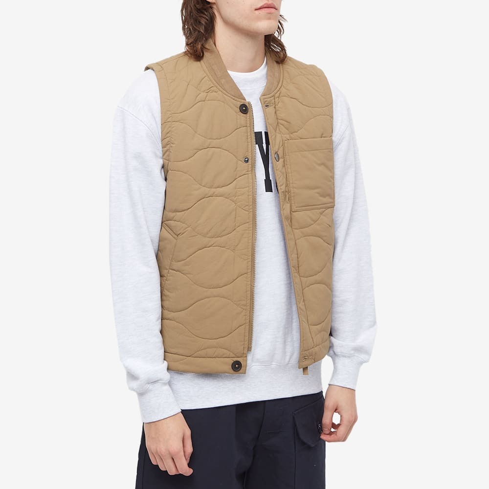 Universal Works Men's Carlton Quilted Gilet in Sand Universal Works