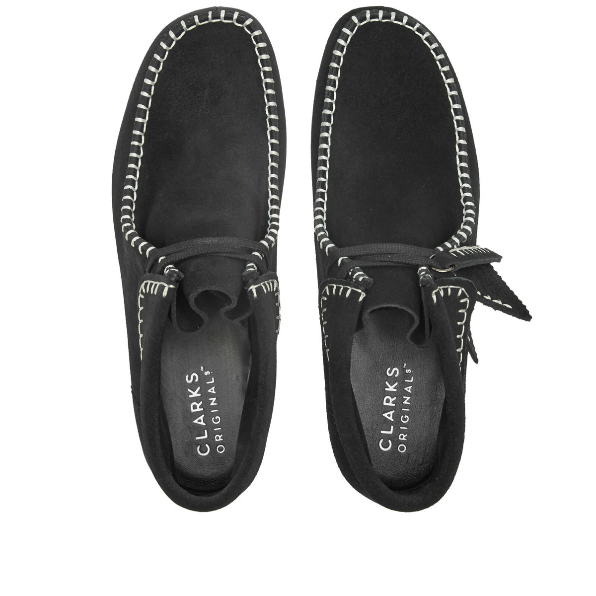 Clarks Originals Women's Wallabee Stitch Boots in Black Suede Clarks ...