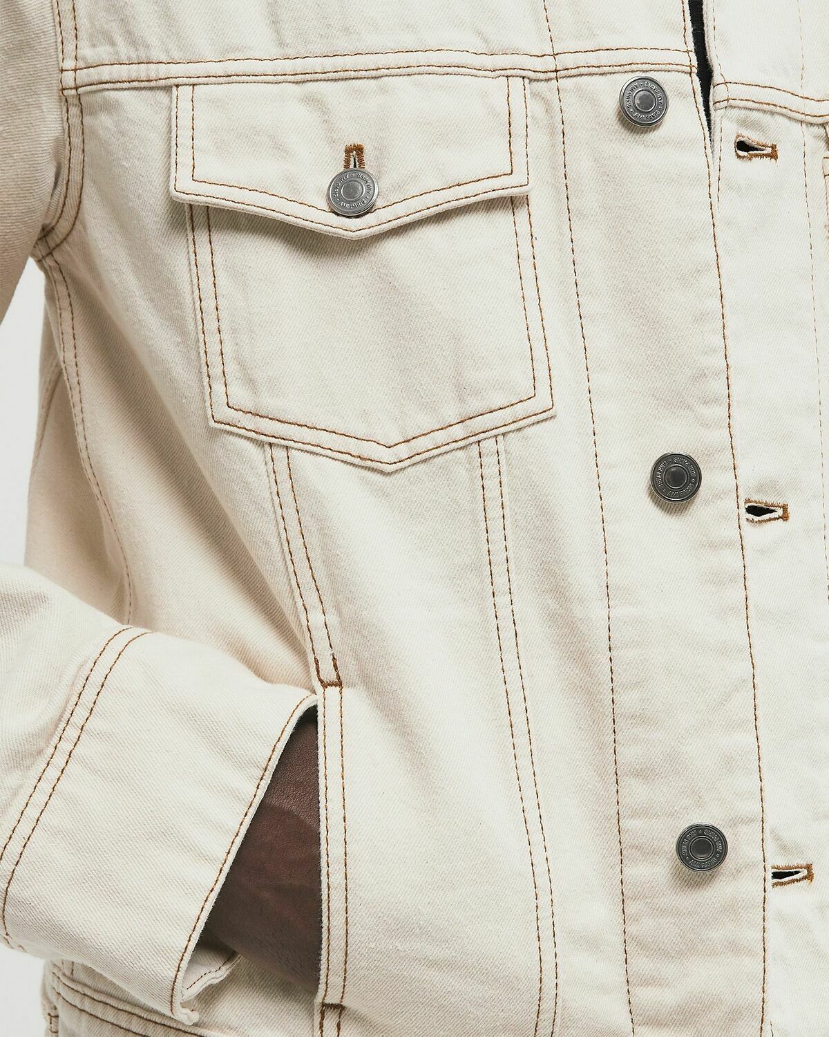 AMI Paris CLASSIC AMI PARIS TRUCKER JACKET White Mens Denim Jacket AMI