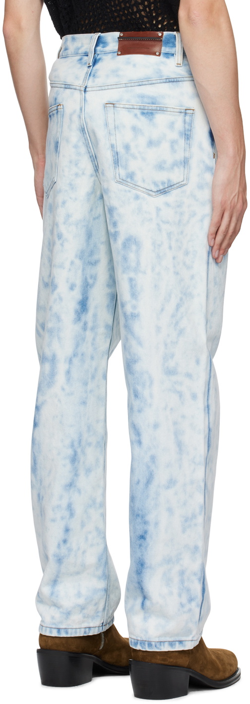 Dries Van Noten Off-White & Blue Tie-Dye Jeans Dries Van Noten