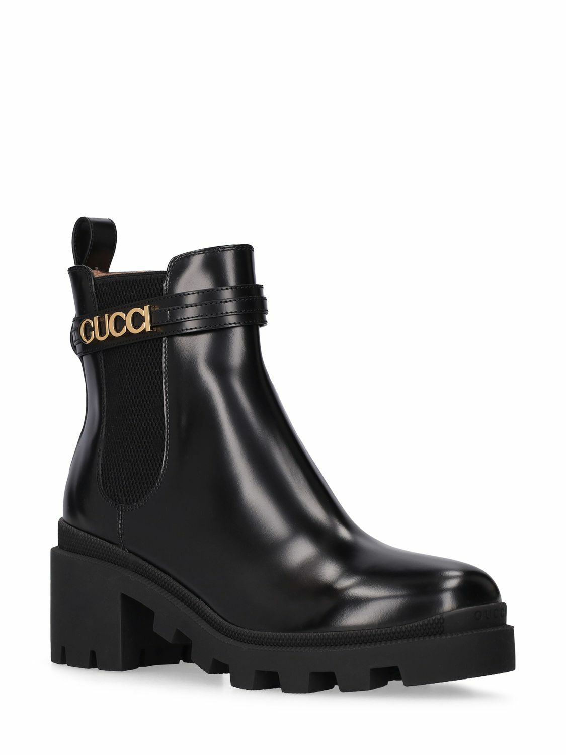 GUCCI - 50mm Trip Leather Chelsea Boots Gucci