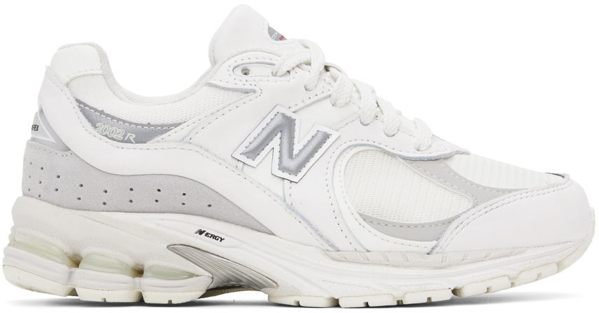 New Balance White & Gray 2002RX Sneakers New Balance