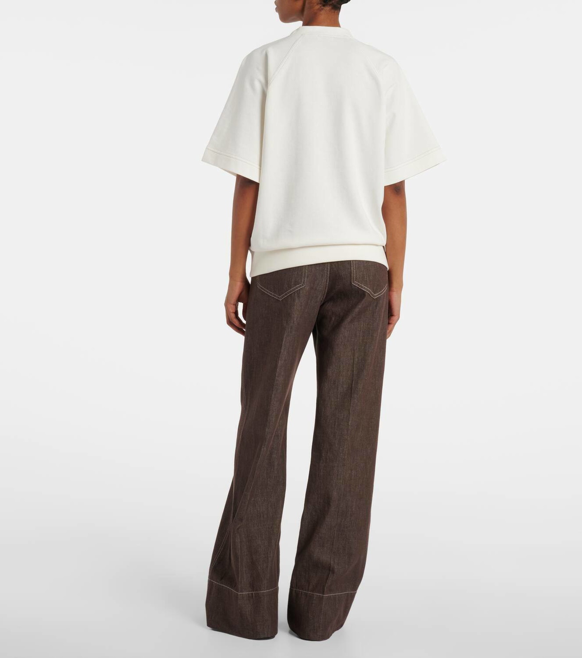 Brunello Cucinelli Logo patch-appliqué cotton jersey T-shirt Brunello ...