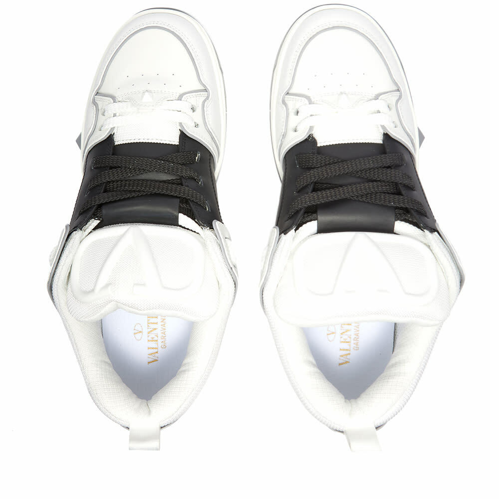 Valentino Men's Open Skate Sneakers in Bianco/Nero/Pastel Grey Valentino