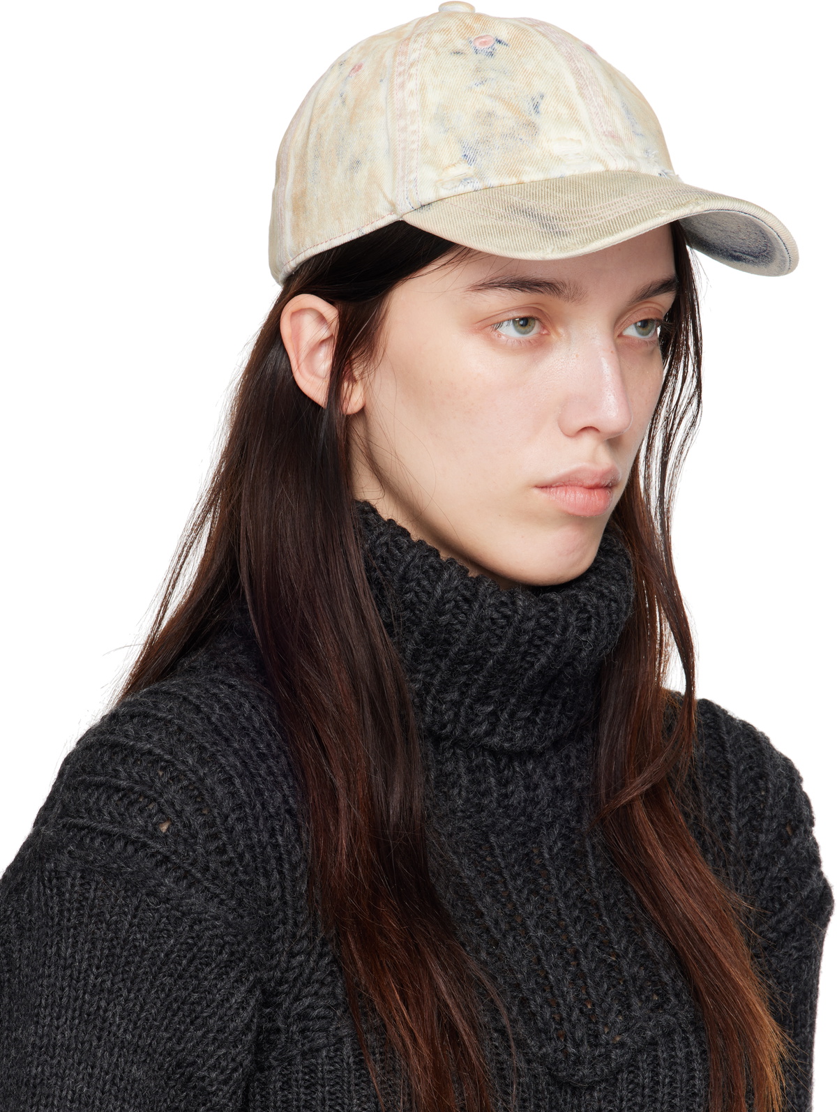 Acne Studios Blue Coated Denim Cap Acne Studios