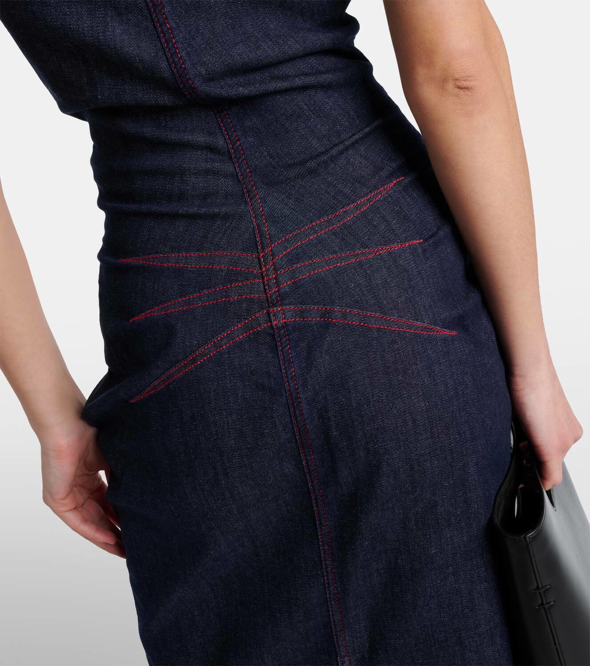 Alaïa Denim midi dress ALAÏA