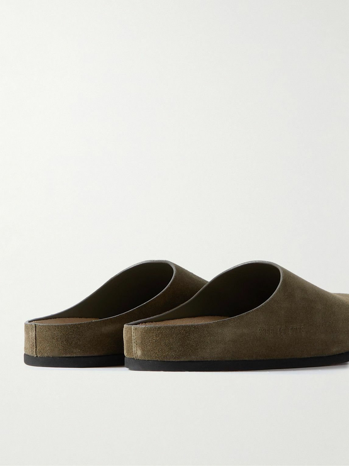 Common Projects - Logo-Debossed Suede Clogs - Green Common Projects