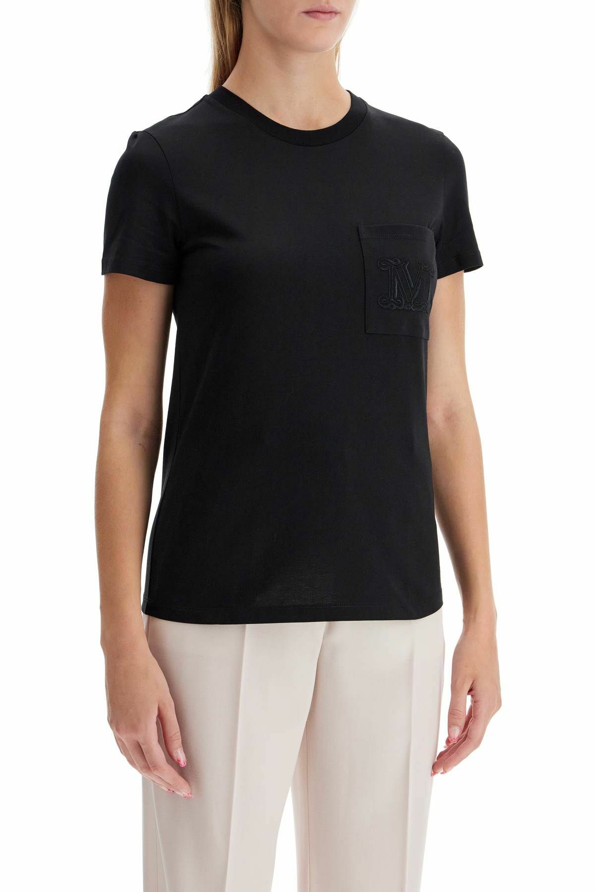 MAX MARA 'papaya' embroidered pocket Black Max Mara