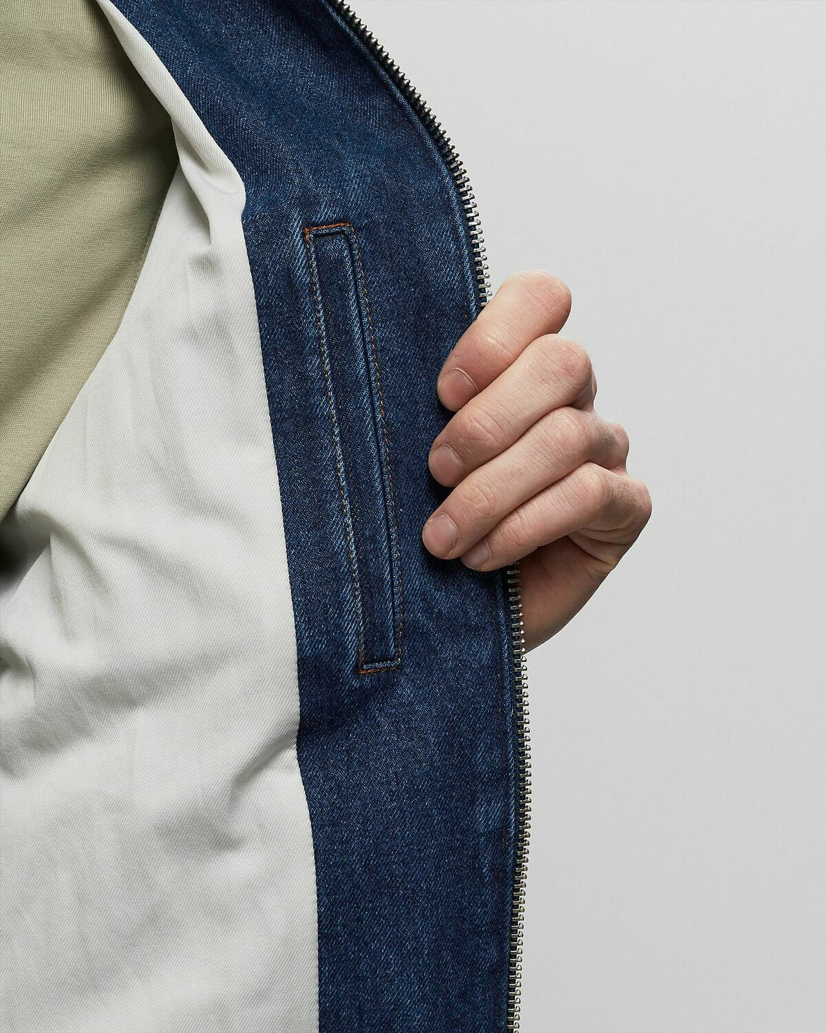 Ami Paris Adc Zipped Jacket Blue Bomber Jackets AMI