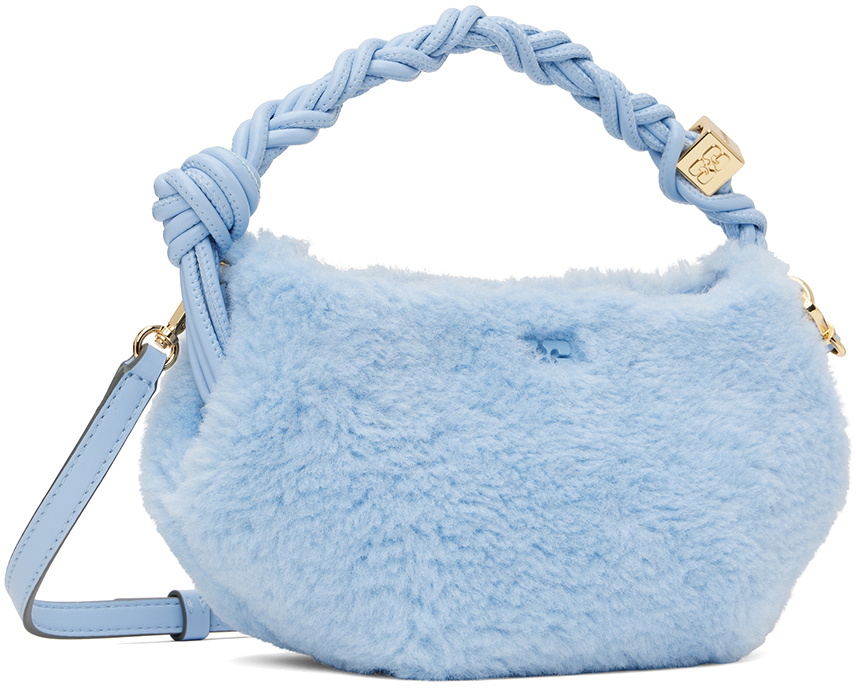 GANNI Blue Fluffy Mini Bou Bag GANNI