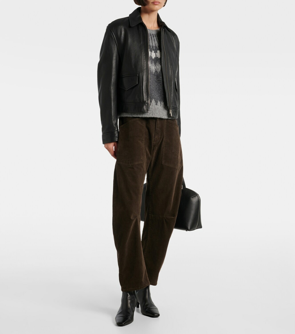 Nili Lotan Shon cotton-blend corduroy barrel-leg pants Nili Lotan