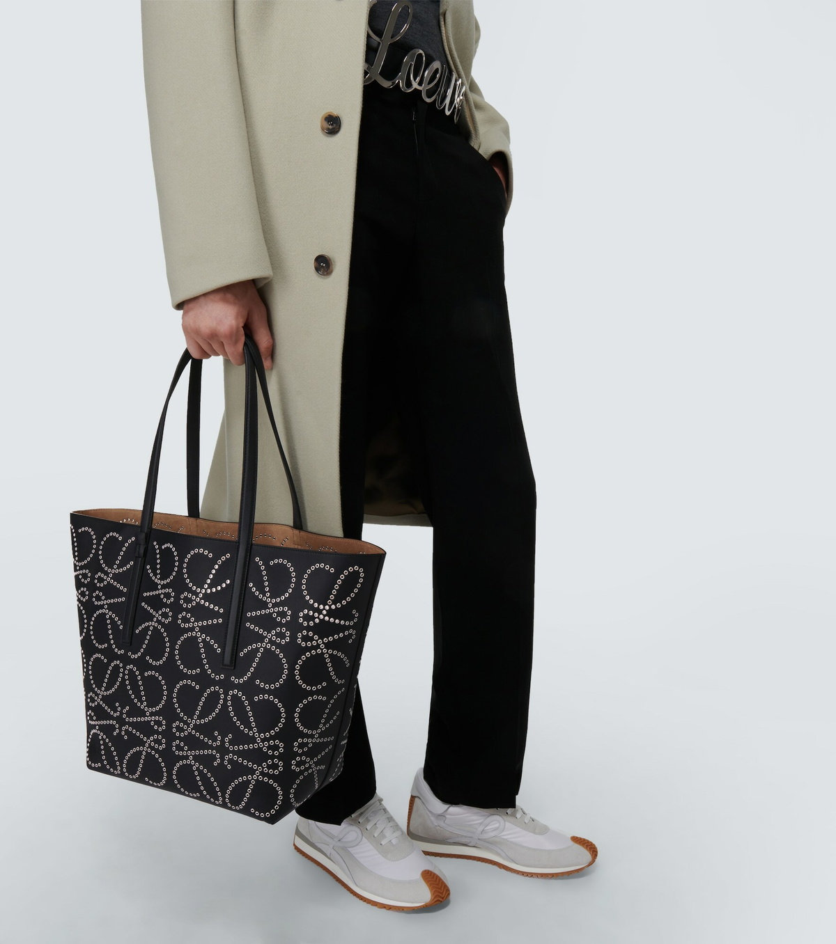 Loewe - Anagram studded leather tote Loewe Loewe - Anagram studded leather tote Loewe