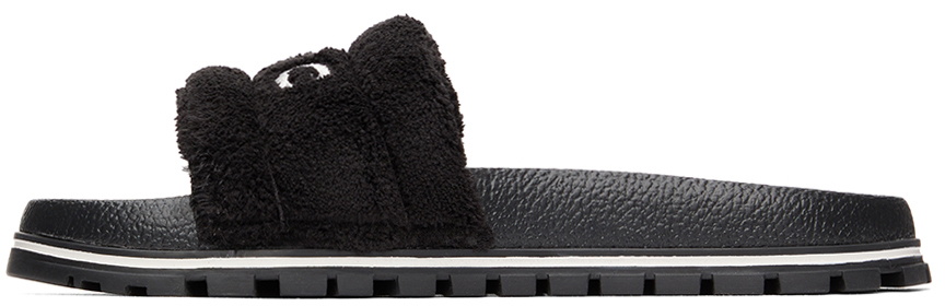 Marc Jacobs Black 'The Terry Slide' Sandals Marc Jacobs