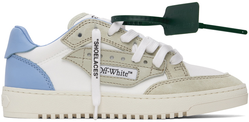 Off-White White & Gray 5.0 Off Court Sneakers Off-White