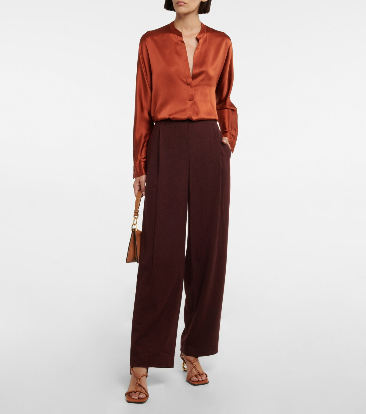 Vince - High-rise wool-blend pants Vince
