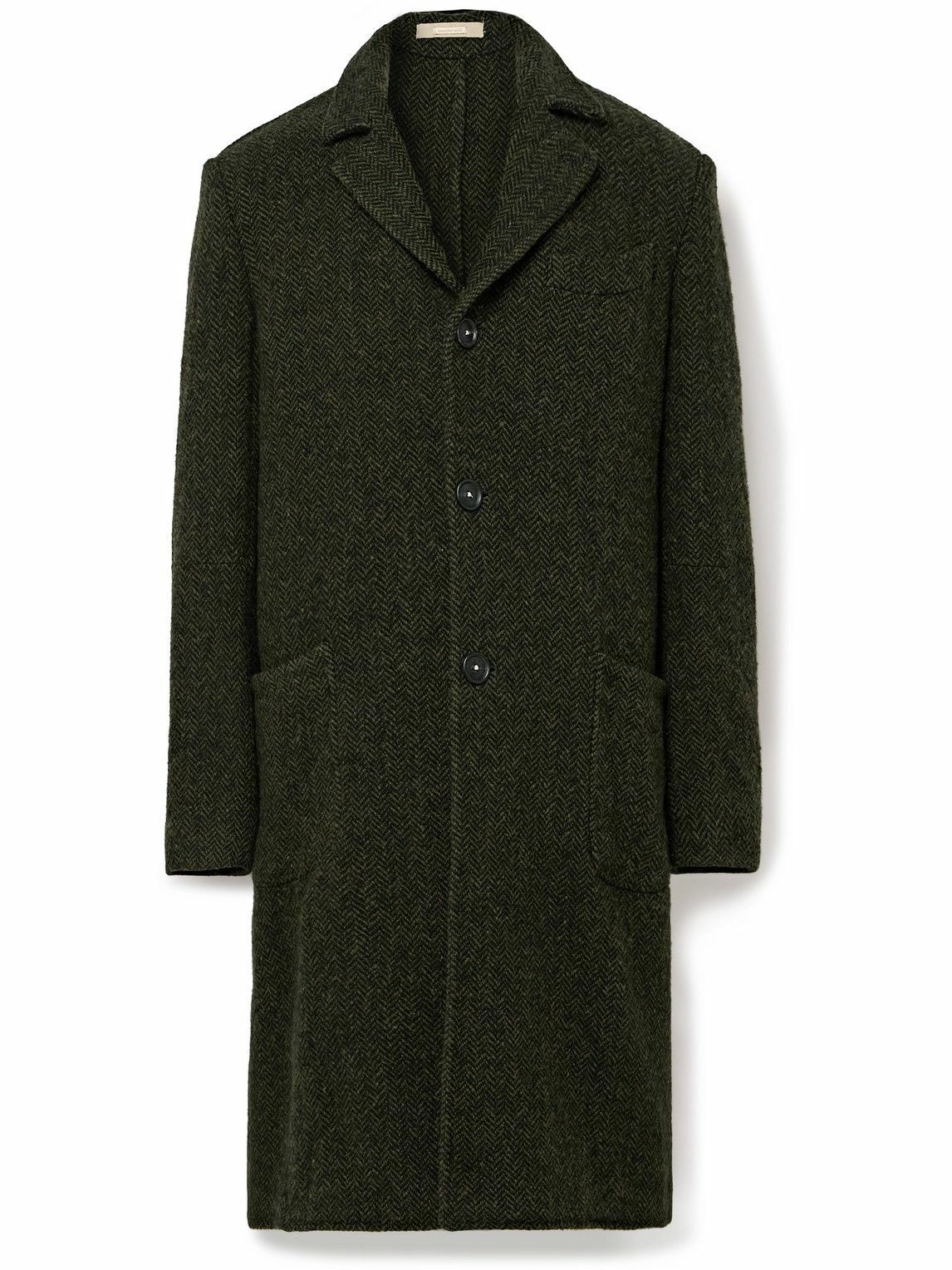 Massimo Alba - Pontiac Herringbone Virgin Wool Coat - Green Massimo Alba