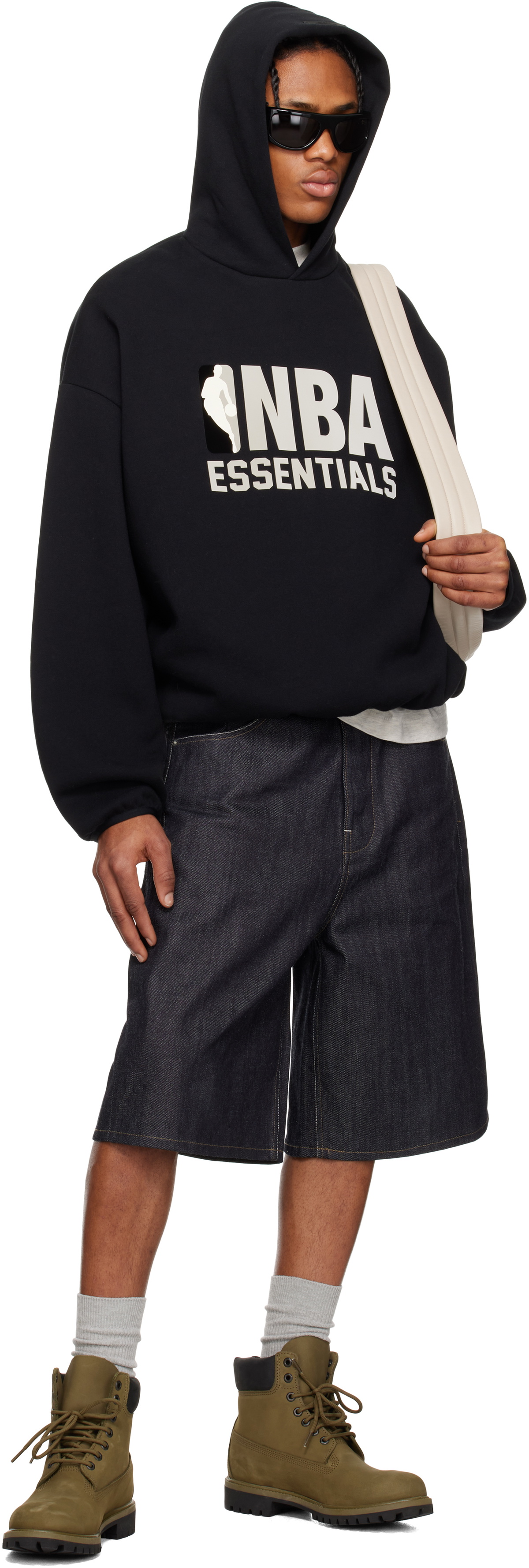 Fear of God ESSENTIALS Black NBA Pull Over Hoodie Fear Of God Essentials