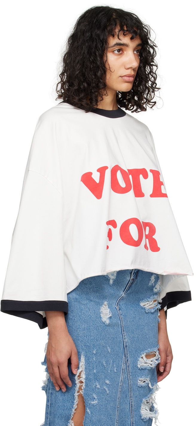 Doublet White Oversized Ringer T-Shirt Doublet