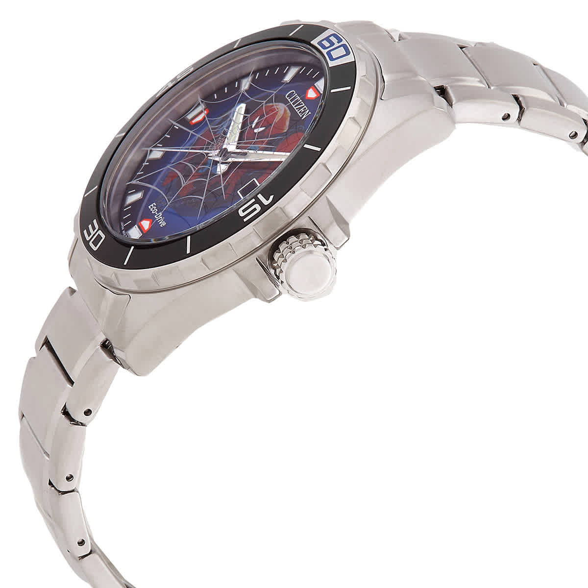 Citizen Spider-Man Eco-Drive Blue Dial Mens Watch BM7610-52W Citizen