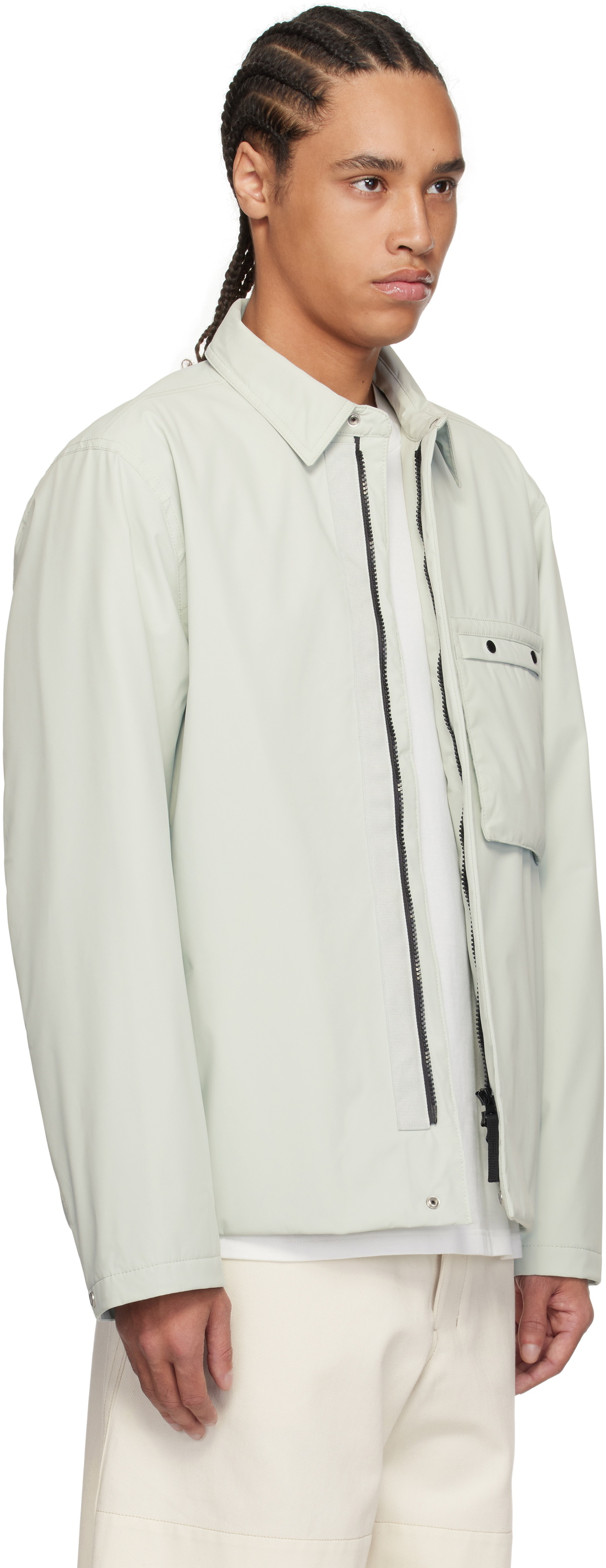 Stone Island Gray Soft Shell-R PrimaLoft Insulated Jacket Stone Island