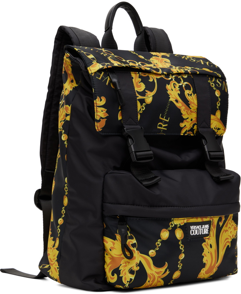Versace Jeans Couture Black & Gold Iconic Backpack Versace