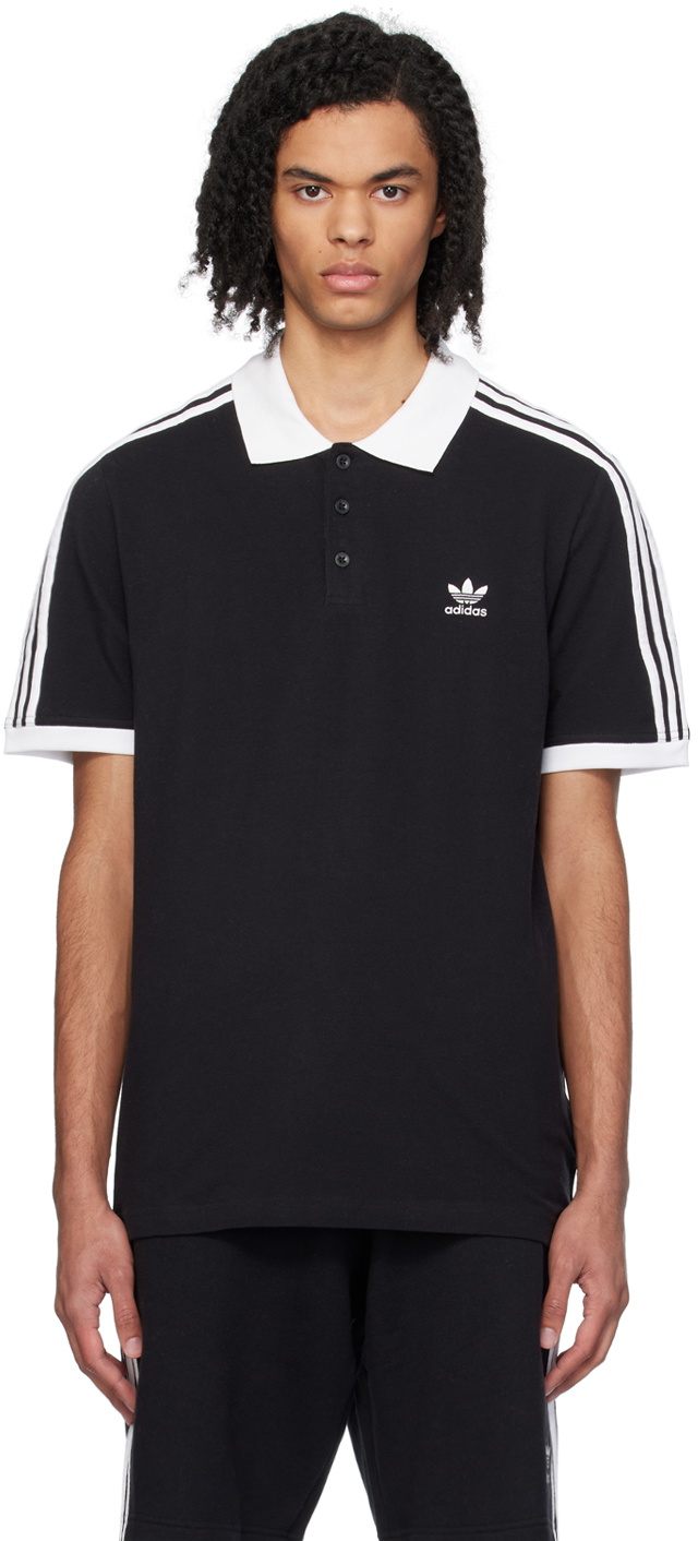 adidas Originals Black 3-Stripes Polo adidas Originals
