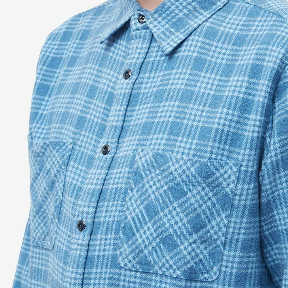 Adsum Men's No Flap Flannel Workshirt in Relax Blue Adsum