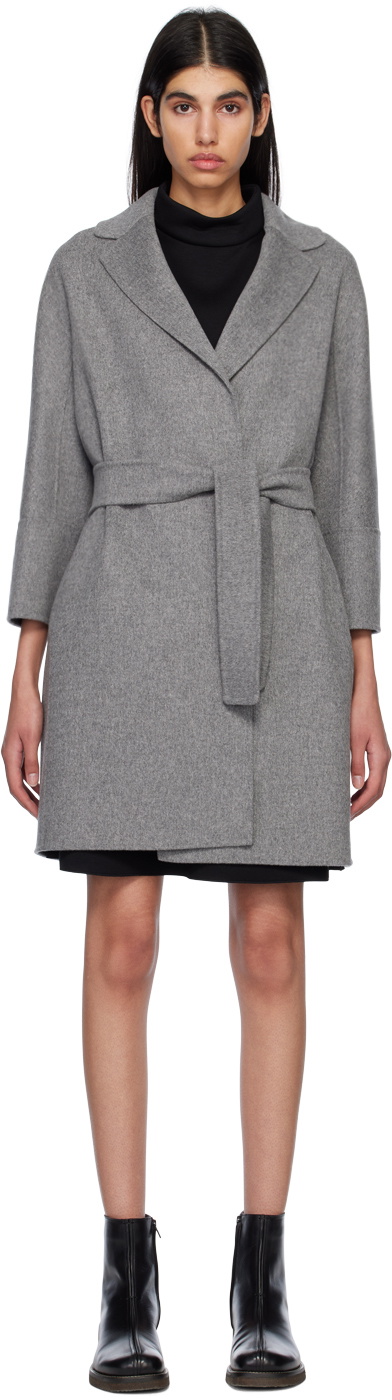 S Max Mara Gray Arona Coat S Max Mara