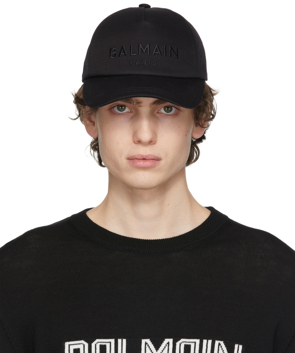 Balmain Black Logo Cap Balmain