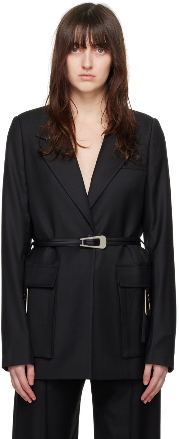 WYNN HAMLYN Black Buckle Blazer Wynn Hamlyn