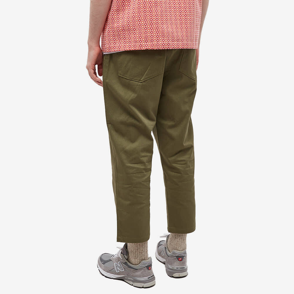 Universal Works Men's Twill Hi Water Trouser in Light Olive Universal Works