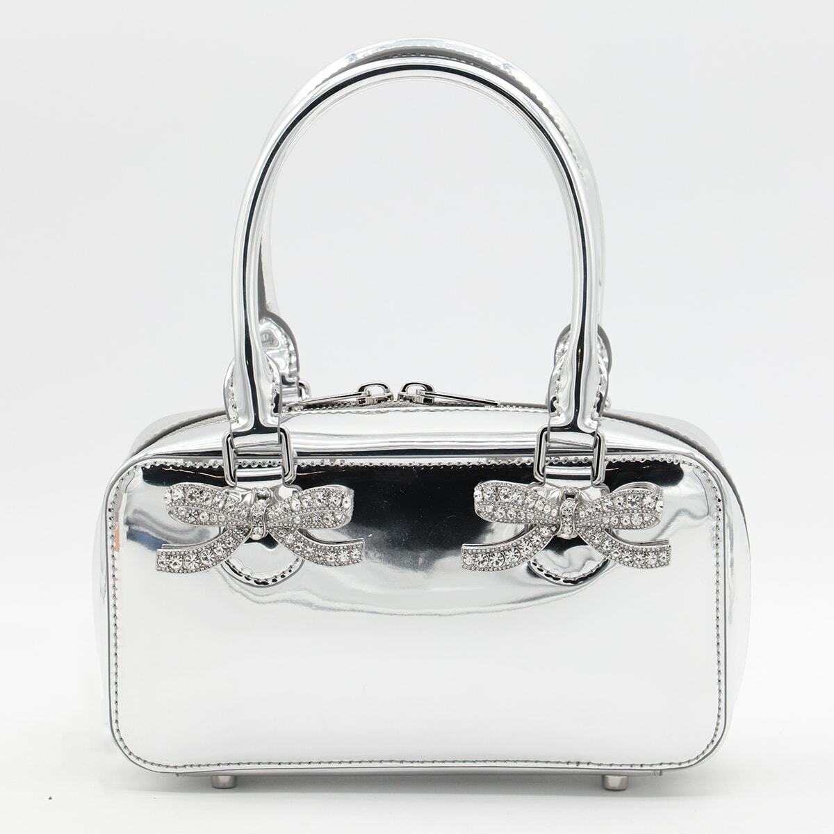 self-portrait Silver Top Handle Bag Self-Portrait